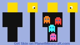 Pac-man skin with ghosts Minecraft Skin