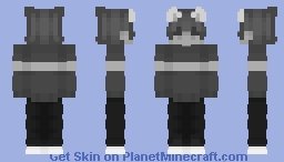 Greyscale Catboy Casual Minecraft Skin
