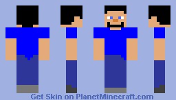 Standard skin blue Minecraft Skin