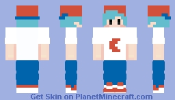 Cosmic Bf With Pico Clothes (Super Funkin Galaxy) Minecraft Skin