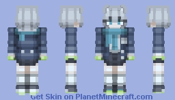 Bluearchive Sunaookami Shiroko skin Change color temperature Minecraft Skin