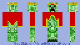 Teh Creeper King Minecraft Skin
