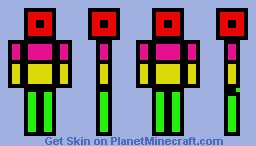 Colorful Block Dude Minecraft Skin