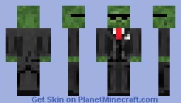 zombie in suit & sunglasses Minecraft Skin