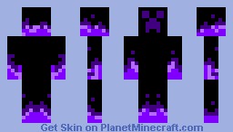 Purple Flaming Creeper Minecraft Skin