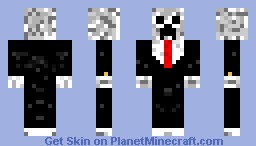 White Creeper in Tux Minecraft Skin
