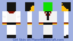 Green Mask In White Tux Minecraft Skin