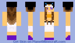 Cute girl with penguin hat and high heels Minecraft Skin