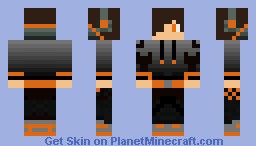 orange hoodie Minecraft Skin