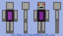 ROBOT With Installed Nether Portal Minecraft Skin