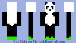 Green Sneaker Panda Minecraft Skin