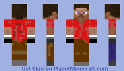 Red Steve Minecraft Skin