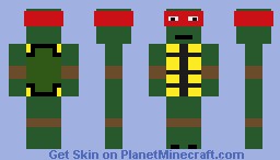 TMNT - Raphael Minecraft Skin