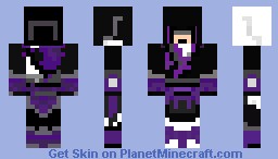 Purple And Black Assassin Minecraft Skin