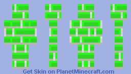 lime green brick block Minecraft Skin