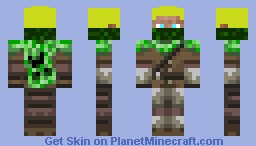 Blonde Blue eyed creeper hunter Minecraft Skin