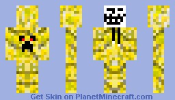 troll in gold creeper suit Minecraft Skin