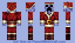 frozen creeper Santa Minecraft Skin