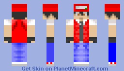 Trainer Red Remake (Pokemon Adventures manga) Minecraft Skin