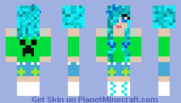 blue girl Minecraft Skin