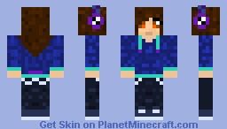 Girl w/blue sweatshirt and converse Minecraft Skin