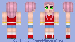 Amy the hedgehog as a human! Minecraft Skin