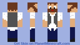 Trendy Man with Waistcoat Minecraft Skin