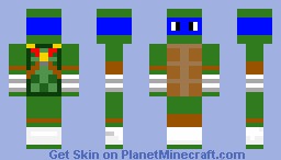 TMNT Leonardo Minecraft Skin