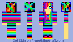 cool color girl Minecraft Skin