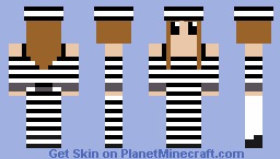 Prisoner Girl (with handcuffs) Minecraft Skin