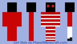 red and white Minecraft Skin
