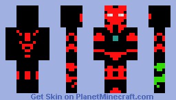 Iron Man Red and Black Minecraft Skin