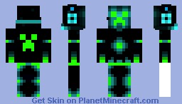 Neon Creeper Minecraft Skin