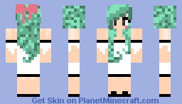 Mint-Haired Girl Minecraft Skin