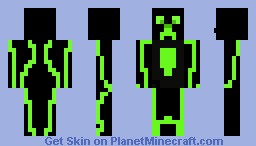 Neon Creeper Minecraft Skin
