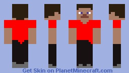 smooth steve with red tee Minecraft Skin