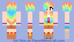 Rainbow Girl Minecraft Skin
