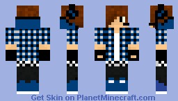 Plaid Hoodie Gamer Minecraft Skin