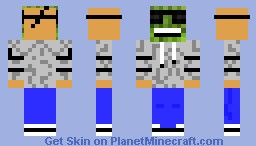 a green mean Minecraft Skin