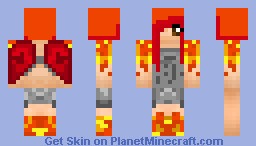 Lava Girl Minecraft Skin
