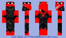 Knight with Black and Red Armor Minecraft Skin