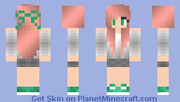 Pink Hair Cutie Minecraft Skin