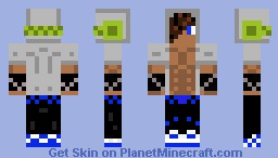 sixpack teenager with headphones Minecraft Skin