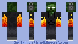 Burning Zombie Minecraft Skin