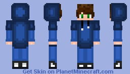 Blue Hoodie Minecraft Skin