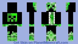 Creeper in a jacket Minecraft Skin