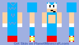 classic sonic Minecraft Skin