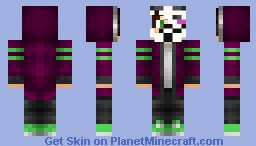 Purple & Green Hacker Minecraft Skin