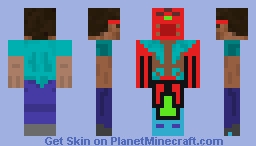 Steve One eyes. Minecraft Skin