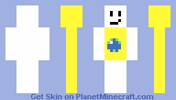 White and yellow Little man 💛🧡💛 Minecraft Skin